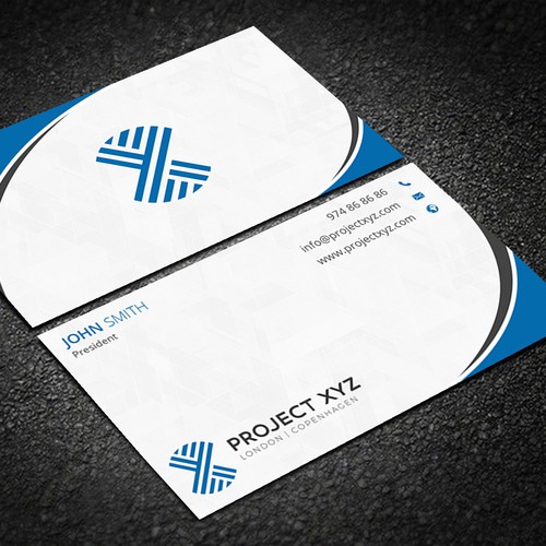 Project XYZ - business card for start-up asset manager | Business card ...