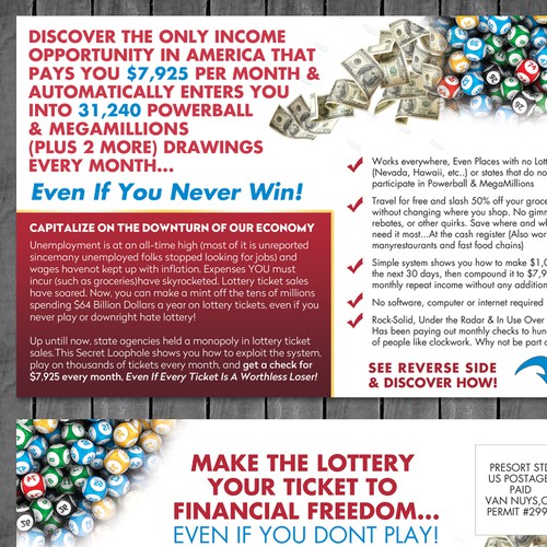 Create A Jumbo Postcard For A Lottery System | Postcard, flyer or print ...