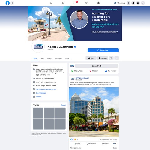 Designs | Design a Facebook banner for a City Commission candidate in ...