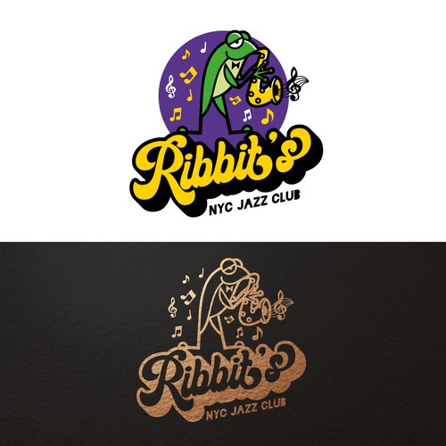 Designs | Design a jazz club logo with a frog saxophone player | Logo ...