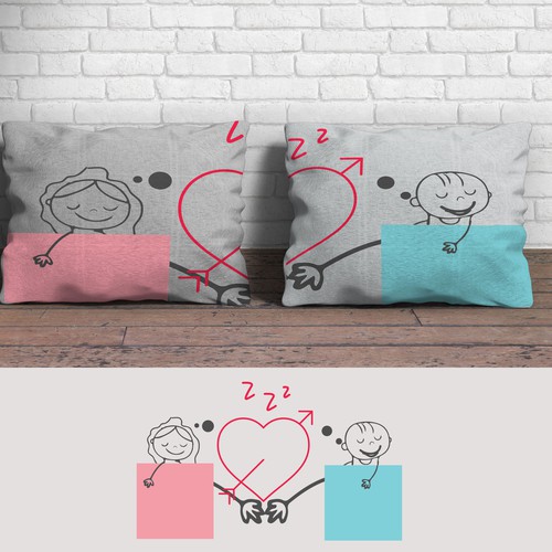 Create Cute and Romantic Pillowcases Designs for Couples (possible long ...