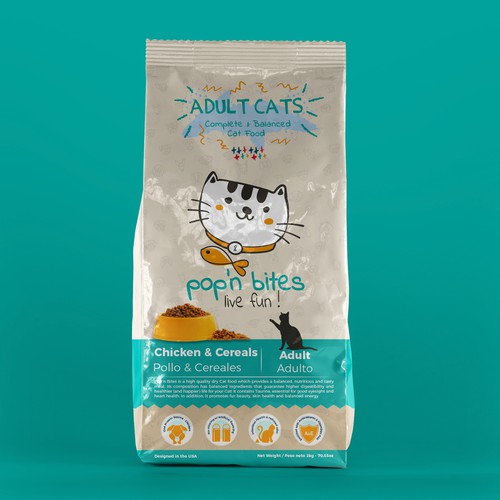 Packing design for our new Pop'n Bites Pet Food | Product packaging contest