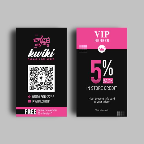 Designs | VIP membership card for a cannabis delivery service ...
