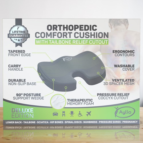 Deluxe Comfort Seat Cushion Packaging Design | Product packaging contest