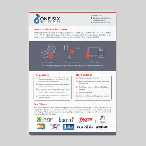 Marketing Slick For An IT Consulting Firm | Stationery contest