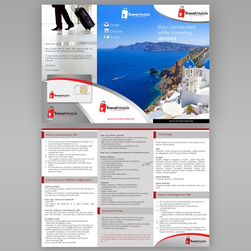 International SIM Card Product Jacket | Brochure contest