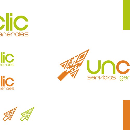 logo for Un clic servicios generales (translation is: "one click ...