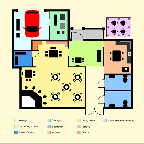 Senior Community Clubhouse Floor Plan Design | Other design contest