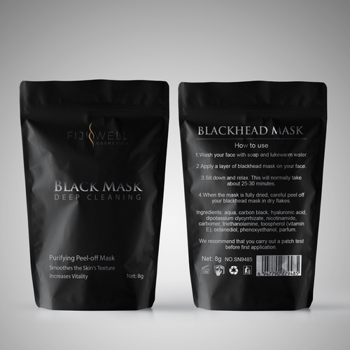 Luxury blackhead cosmetics packets with additional work for the winner ...
