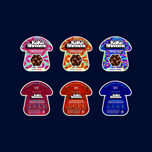 Designs | psychedelic mushroom shaped chocolate | Product packaging contest