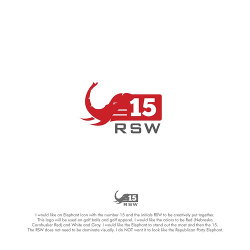 (Elephant Icon), 15, RSW -logo for golf ball and apparel | Logo design ...