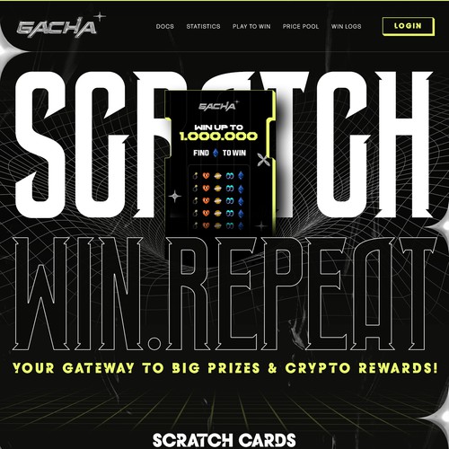 Design a online scratch card game landing page | Web page design ...