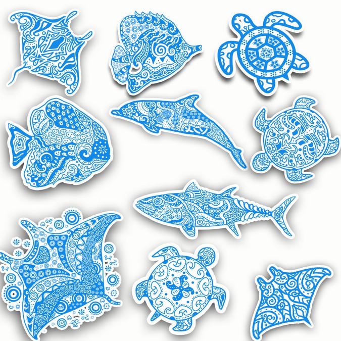 Design a beach/ocean themed vinyl sticker pack | Sticker contest
