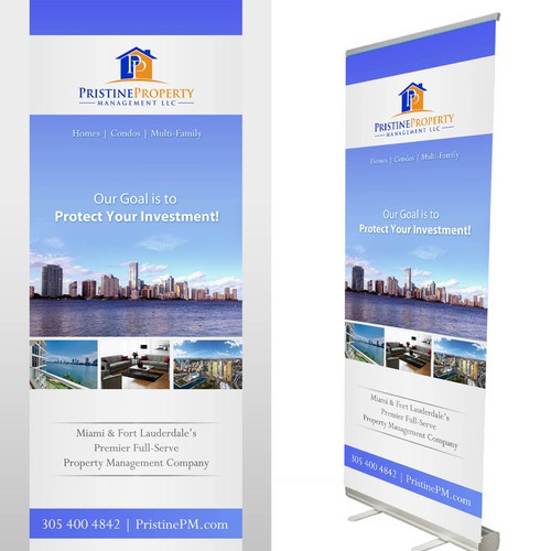Create an eye-catching banner for Pristine Property Management ...
