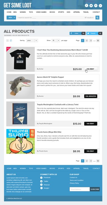 Friendly, New Product Listing Site | Web page design contest