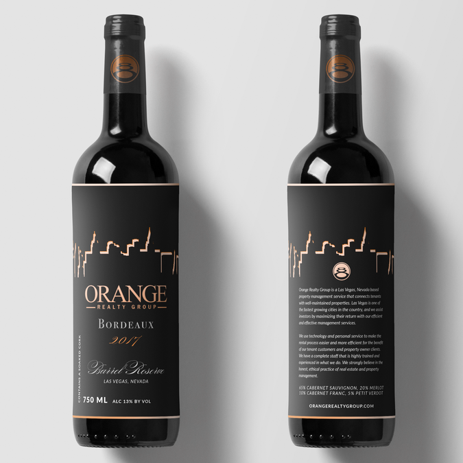 Create an Outside the Box, Clever Wine Label for Orange Realty Group ...