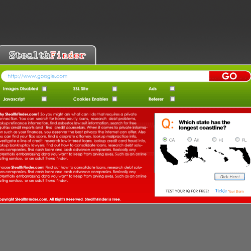 Total CGI Proxy Website and Design | Web Page Design (Coded) contest
