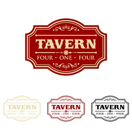 Create a logo for Tavern 414 (spelled out), that will attract a food ...