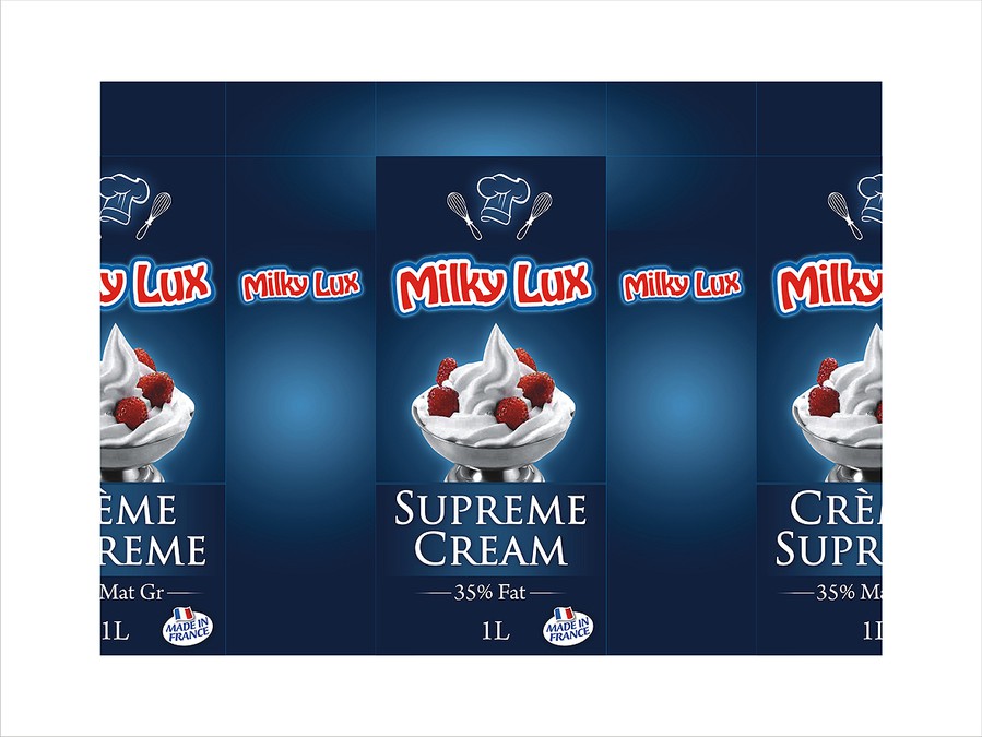 Packaging of Whipping cream 1L tetrapack brick | Product packaging contest