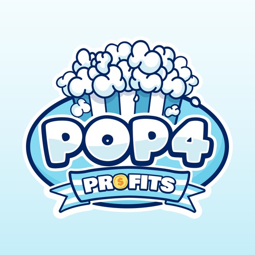Designs | "Pop4Profits" Logo Design - Clusters Popcorn Fundraising ...