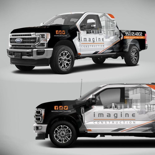 Designs | Eye catching work truck wraps for custom home builder ...
