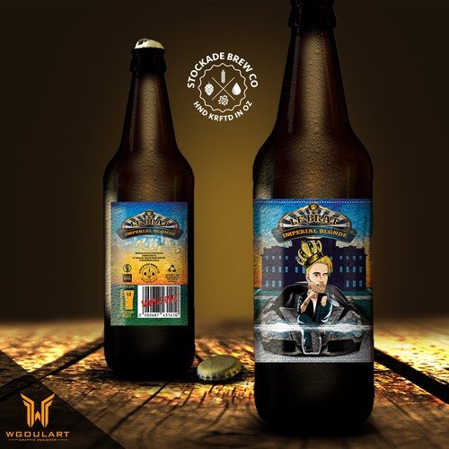 Create a crazy beer label for Le Brat Imperial Blonde | Product ...