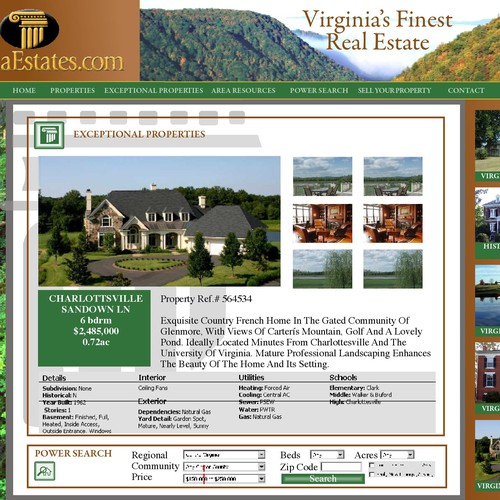 Skin Three Wireframes for Real Estate Website Re-design | Web page ...