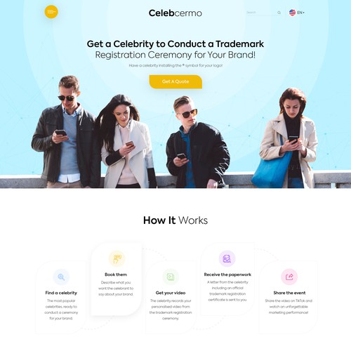Designs | Super modern design for brand new celebrity branding platform ...