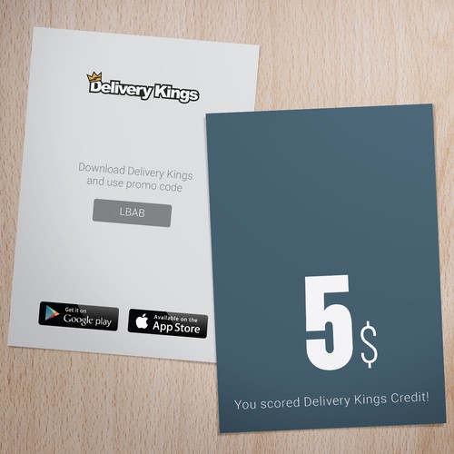 Create A Promo Card For A Food Delivery Startup! | Business card contest