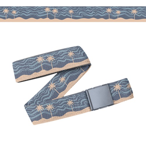 Designs | Palm/wave/beach design, Fabric Belt; Mens Outdoor/surf Brand ...