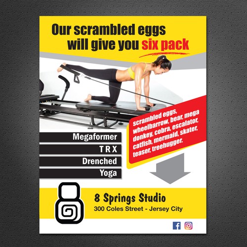 Create an attention grabbing, edgy fitness ad for small billboard ...