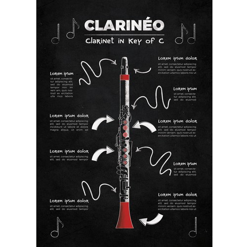 Clarinet line drawing poster | Poster contest