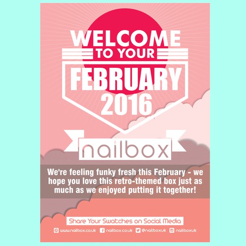 Create an A6 flyer for a monthly subscription box in the beauty niche ...