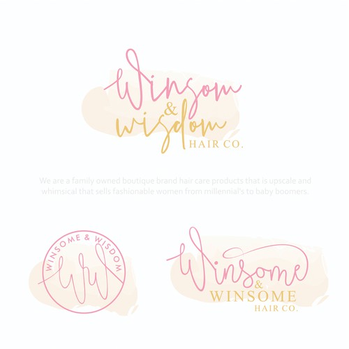 Design a whimsical and classy logo for Winsome & Wisdom Hair Co. | Logo ...