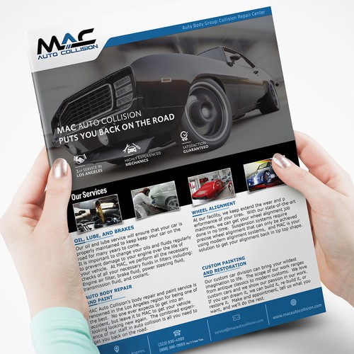 AUTO BODY SHOP FLYER IN LOS ANGELES | Postcard, flyer or print contest