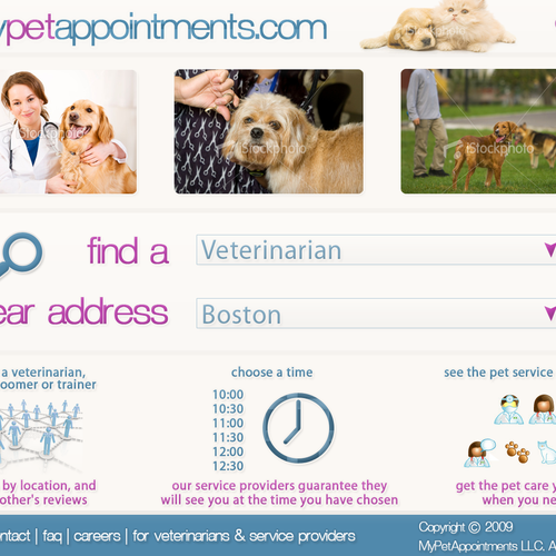 Pet Appointment Website design & logo(wireframe included) | Web page ...