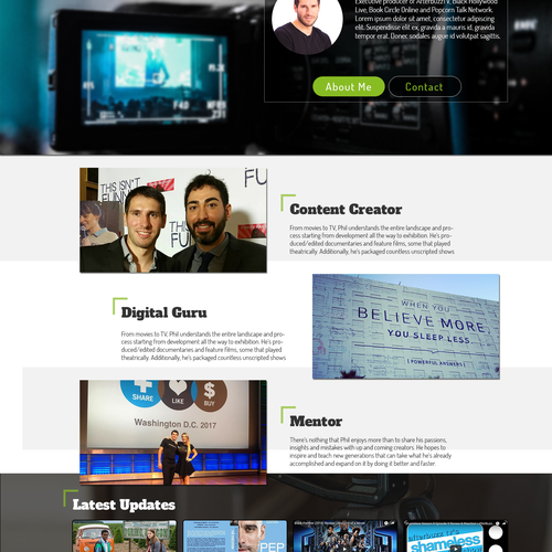 Design Home Page for Content Creator Website | Web page design contest
