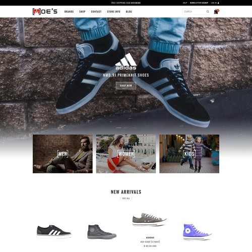 Design a Footwear Website that is different/better than the rest. | Web ...