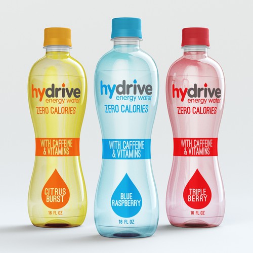 Create upscale, eye-catching bottle label for HYDRIVE Energy Water ...