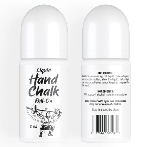 Designs | Product label for liquid hand chalk | Product label contest
