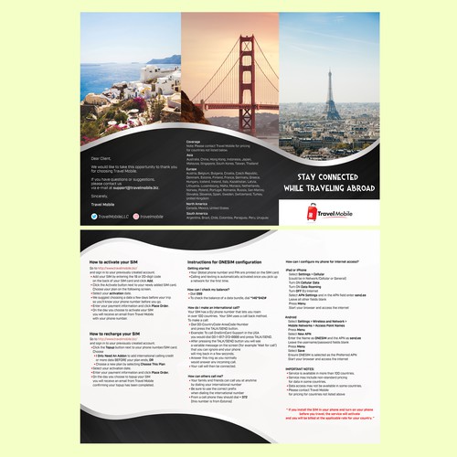 International SIM Card Product Jacket | Brochure contest