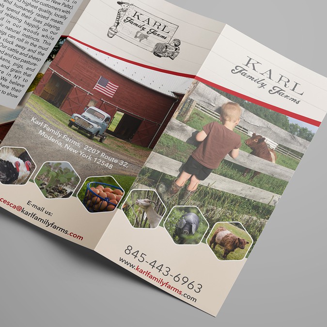 Brochure for a local family farm looking to attract new customers ...