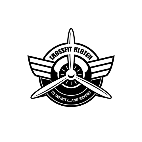 Designs | Airplane style logo for a CrossFit Gym | Logo design contest