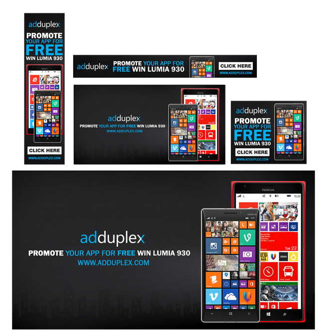 Create catchy banner ads for AdDuplex monthly contest | Banner ad contest