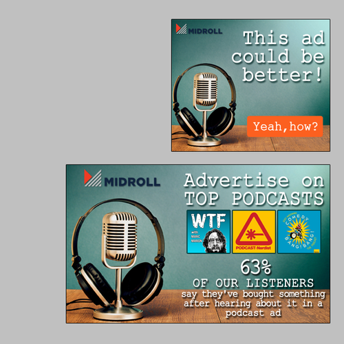 Designs | Make animated banner ads for Midroll, a podcast advertising ...
