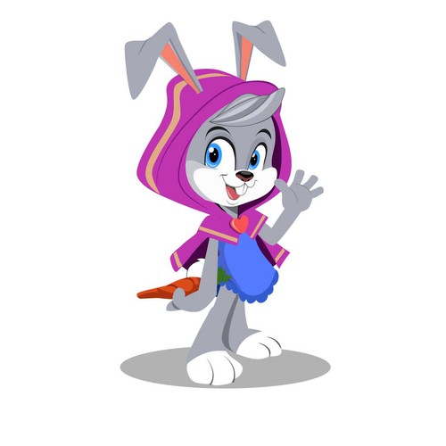 Designs | Cloak-Wearing Bunny Character (Vector) for Children's Book ...