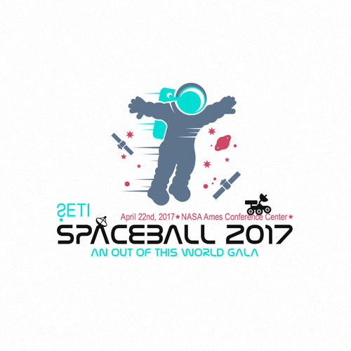Design a fun yet sophisticated space themed event logo for the ...
