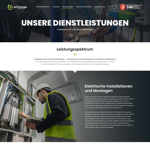 Designs | Gestalte eine neue Webseite für ein Elektro Unternehmen | Web ...