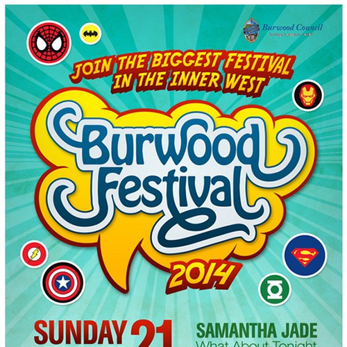 Designs | Burwood Festival SuperHero Promo Poster | Postcard, flyer or ...