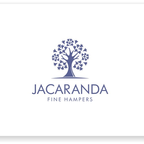 Create a capturing Jacaranda tree fine sketch illustration for a food ...